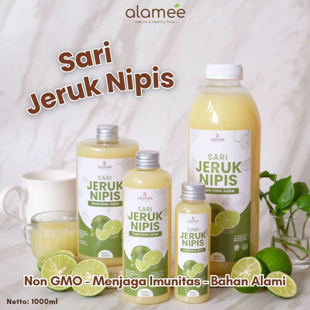 Jual Sari Jeruk Nipis Lime Juice Murni Asli Peras 1 Liter Alamee ...