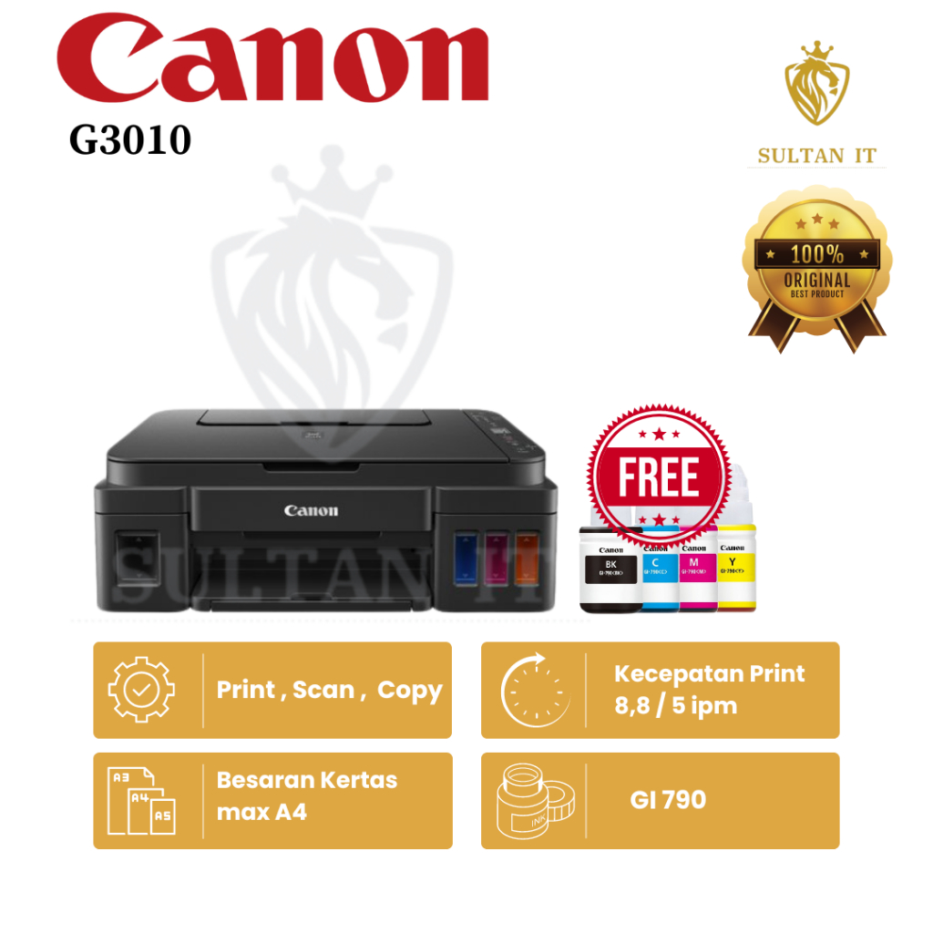 Jual Printer Canon G3010 WiFi All In One (Print,Scan,Copy) | Shopee ...