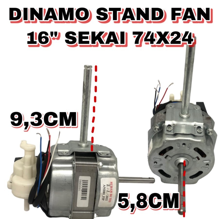 Jual Dinamo Kipas Angin Sekai/Tornado 16Inch 74x24 Leher 9CM - Motor ...