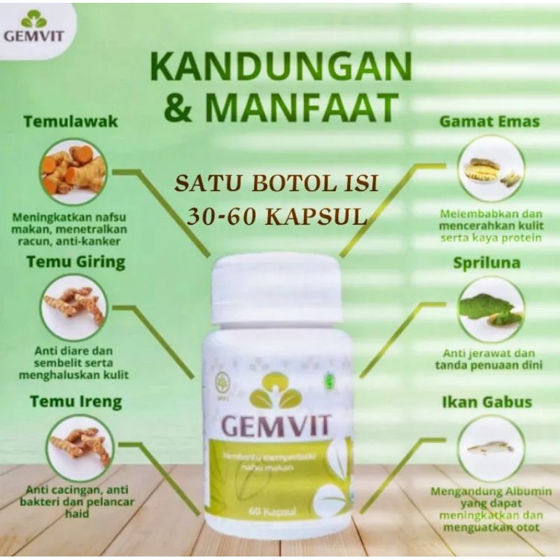 Jual Gemvit penambah berat badan dan mencerahkan wajah glowing ampuh ...