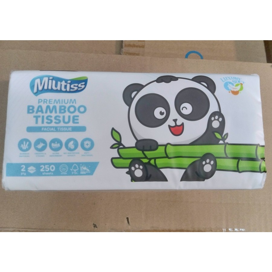 Jual MIUTISS Premium Bamboo Tissue / Tisu Bambu - Facial 250sheets (1 ...
