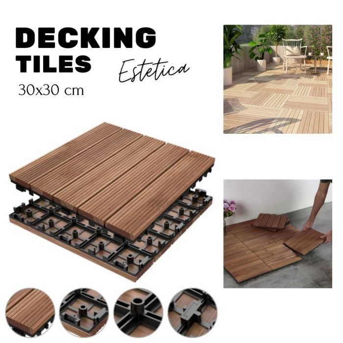 Jual Decking Tile WPC | Decking Tile Lantai Motif Kayu Ukuran 30x30 cm ...