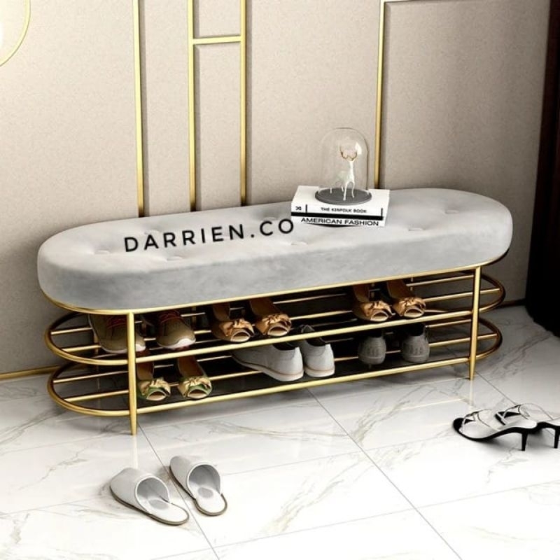 Jual Rak Sepatu Kursi Bench Minimalis Multifungsi Rangka Besi | Shopee ...