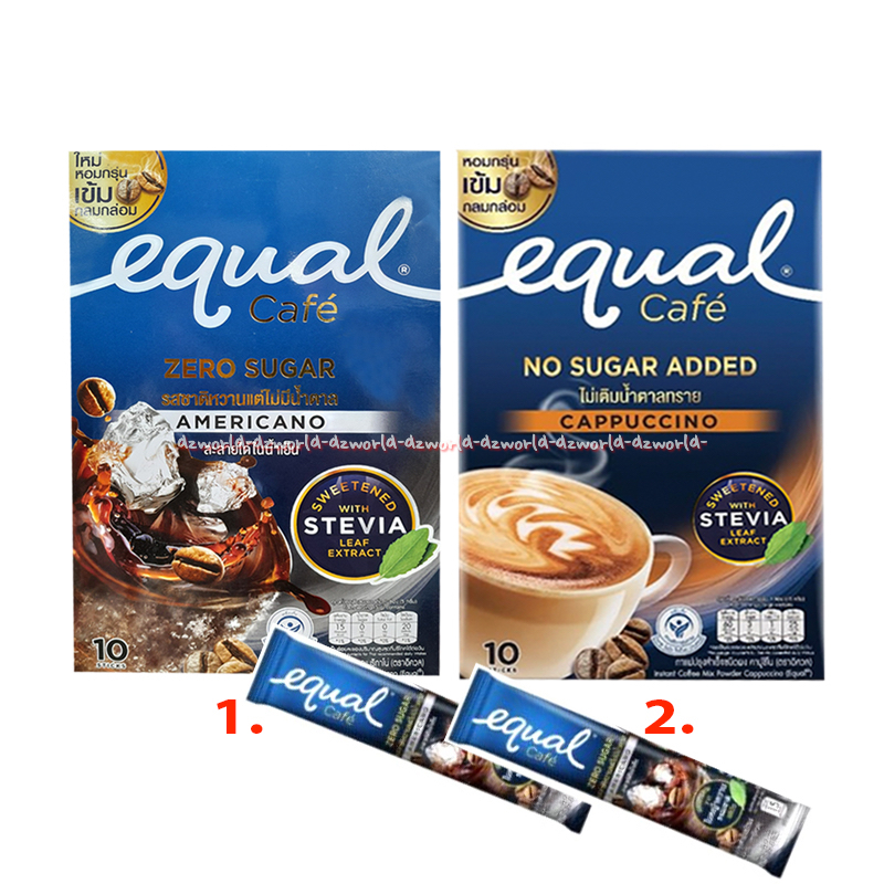 Jual Equal Cafe Zero Sugar 10stick Americano Cappucino Coffee Sweeted ...