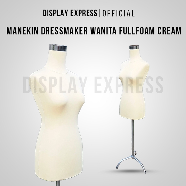 Jual Manekin Draping / Patung Dressmaker Wanita KREM Full Foam Tusuk ...