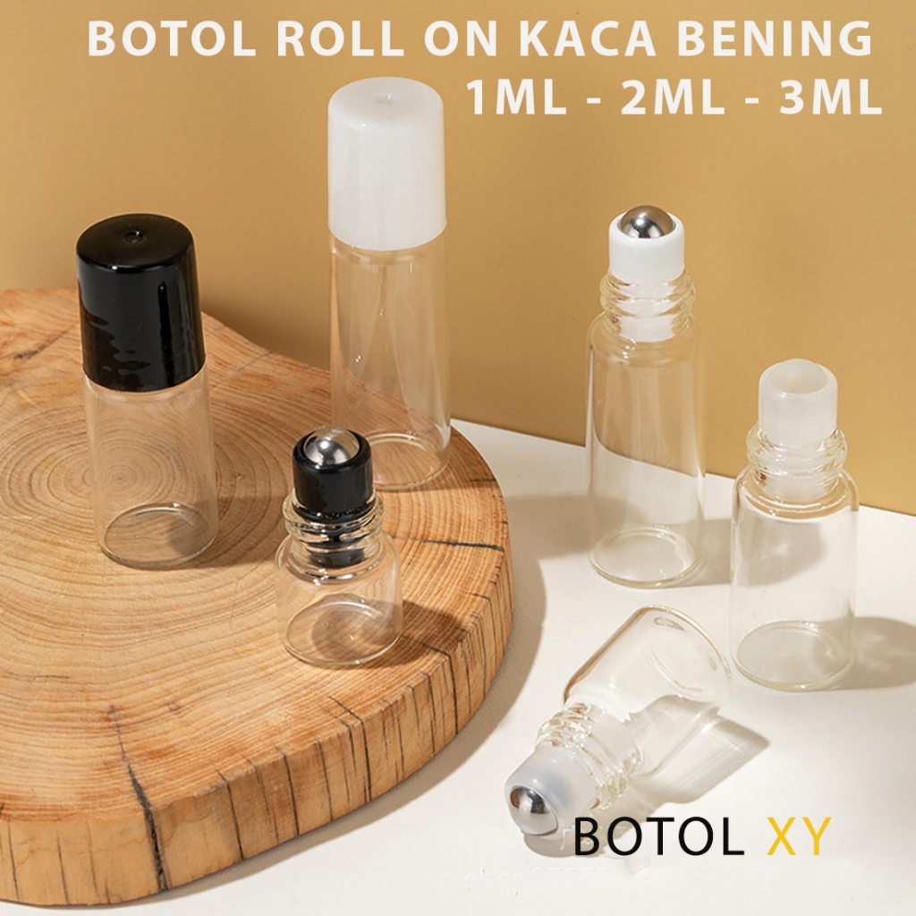 Jual Botol Roll On 1ml 2ml 3ml Kaca Clear - Bola Roller Besi ...