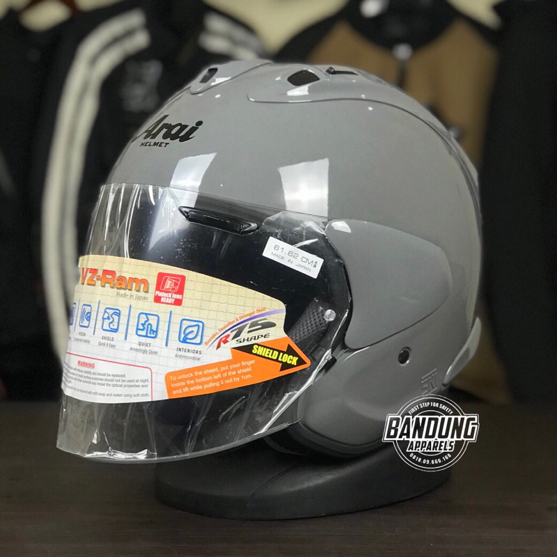 Jual Arai VZ Ram Modern Grey Glossy Arai Half face modern grey | Shopee Indonesia