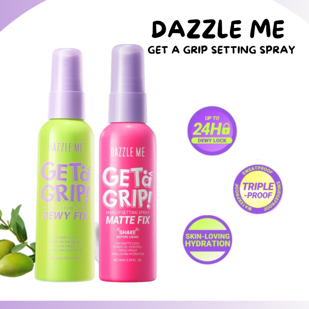 Jual New ! Dazzle Me Get a Grip! Makeup Setting Spray 60 ml | Shopee ...