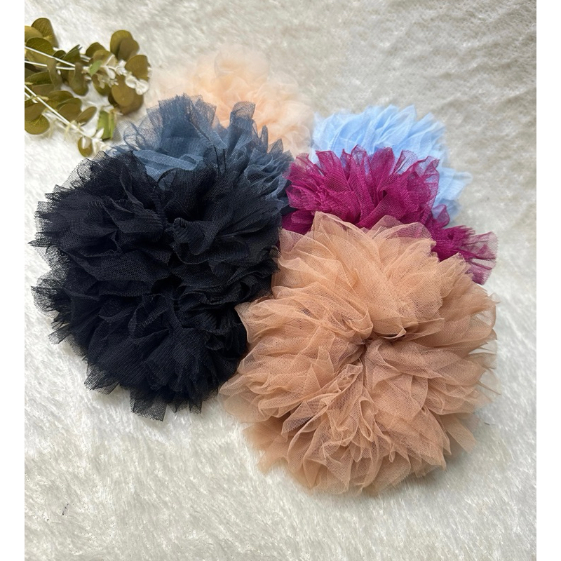 Jual Cepol Tile Anti Pusing Hijab | Ikat Rambut Scrunchie Cepol Tile ...