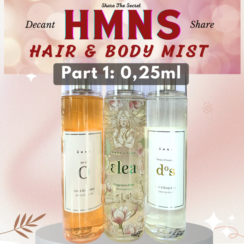 Jual FREE GIFT! Decant Share HMNS Hair and Body Mist 0,25ml Elea My 1st O My First O Drop Of ...