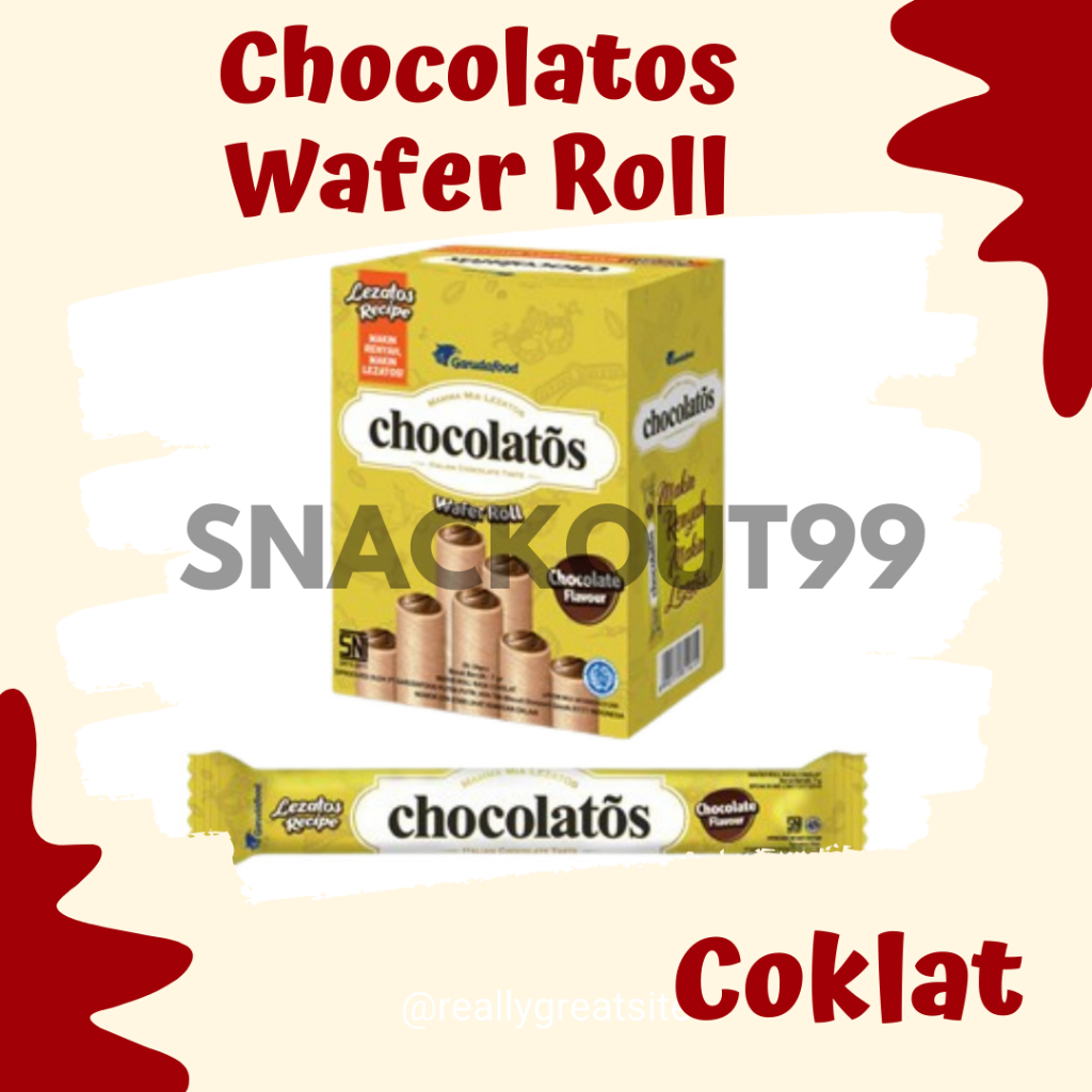 Jual Chocolatos Wafer Roll Cokelat 1 Box 9 gram x 24 Pcs | Shopee Indonesia