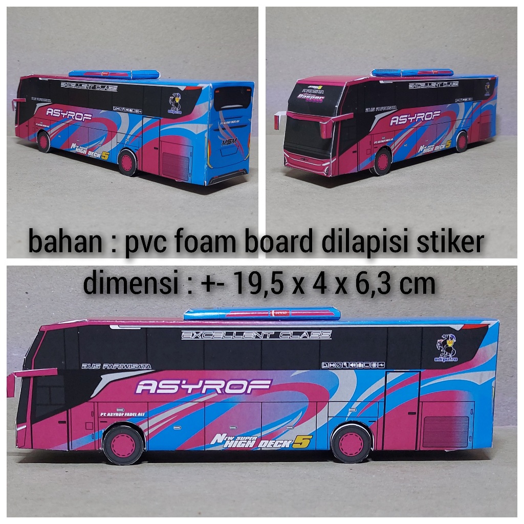 Jual Miniatur Bus Asyrof Pink Casper Jetbus 5 | Shopee Indonesia