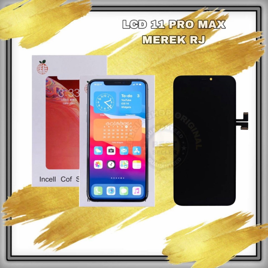 Jual LCD FULLSET TOUCHSCREEN 11 PRO MAX MEREK RJ BARU | Shopee Indonesia