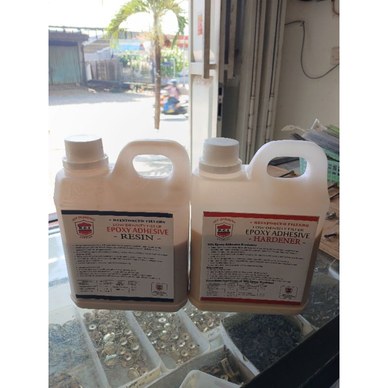 Jual LEM EPOXY LEM EPOXI KAYU NGL FILLER 1 RESIN & 1 HARDENER BESAR ...