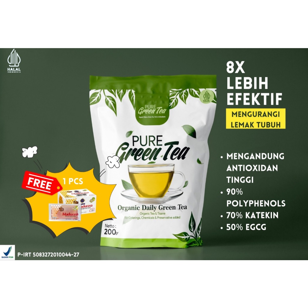Jual Teh hijau Camelia Sinensis Pure organik premium teh untuk diet ...