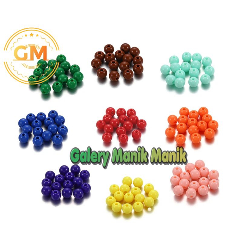 Jual [ 20 gram ] Manik Mote Bulat Kapur Susu Mote Bulat 6/8/10 mm Bahan Meronce | Shopee Indonesia