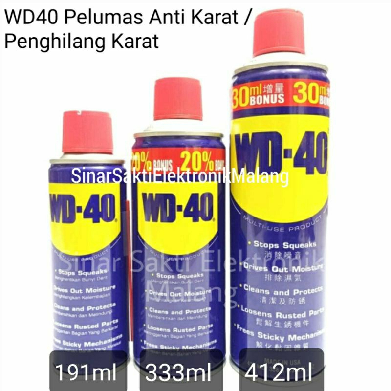 Jual Wd40 WD 40 Cairan Pelumas Anti Karat Semprot 191ml 333ml 191 333 ml | Shopee Indonesia