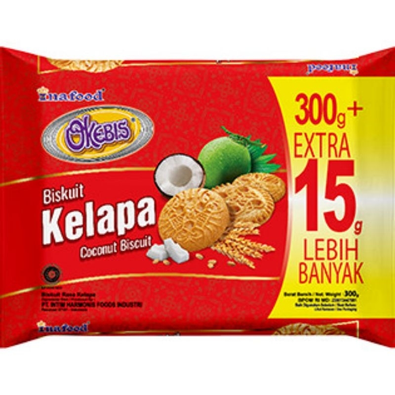 Jual INAFOOD OKEBIS BISKUIT KELAPA INAFOOD NETTO 315 GR | Shopee Indonesia