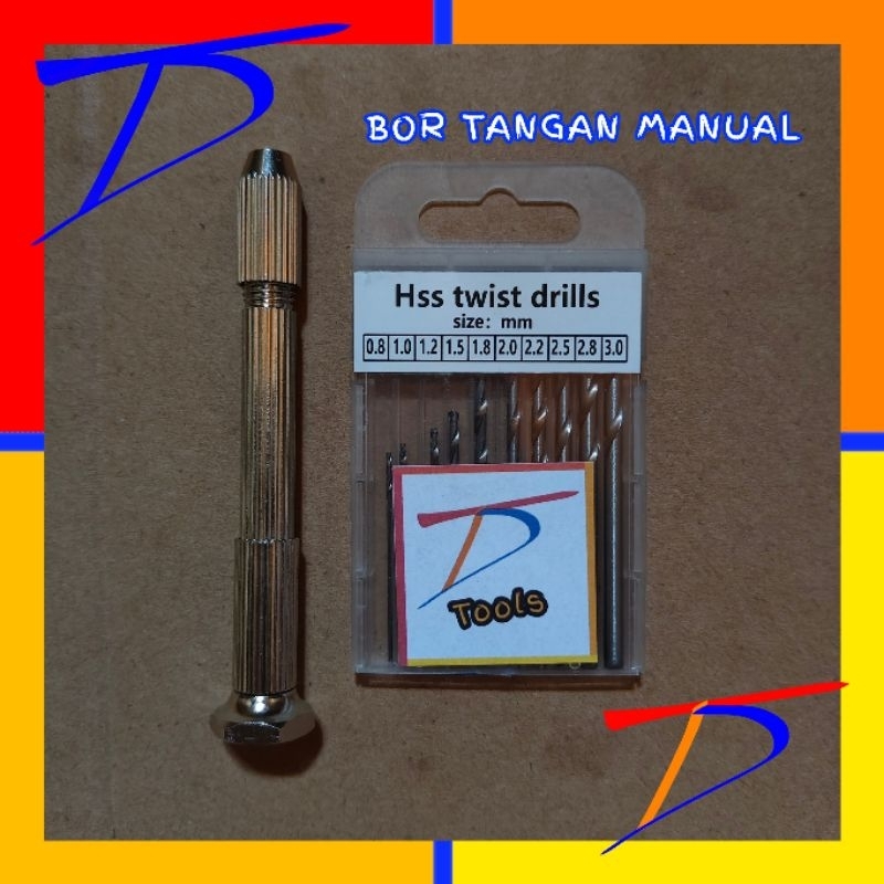Jual Bor tangan manual mini hand drill DT TOOL modelkit gundam | Shopee ...