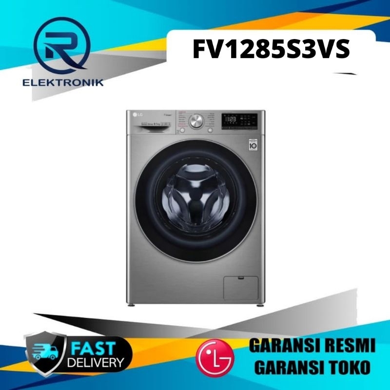 Jual LG FV1285S3VS MESIN CUCI 8.5 KG FRONT LOADING INVERTER FV1285S3VS ...