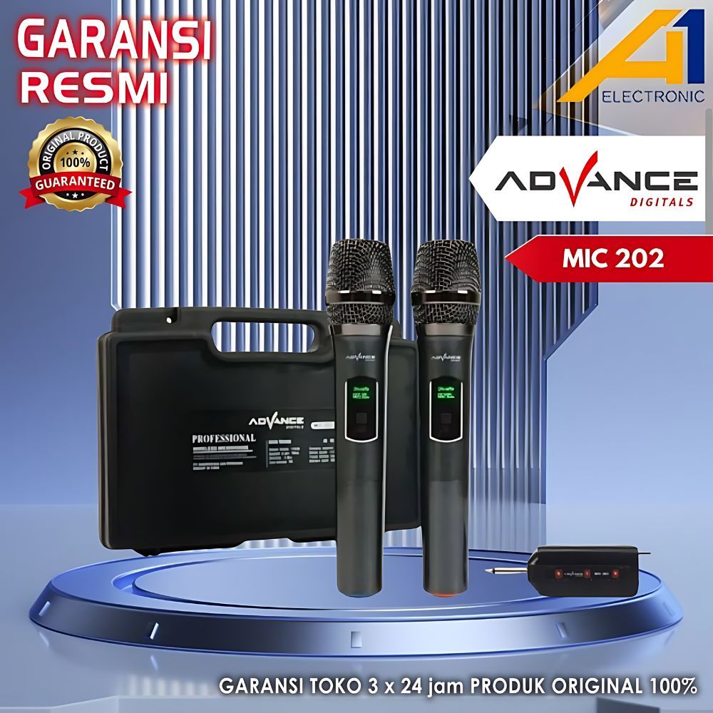 Jual ADVANCE Mic Wireless MIC 202 Profesional Double | Shopee Indonesia