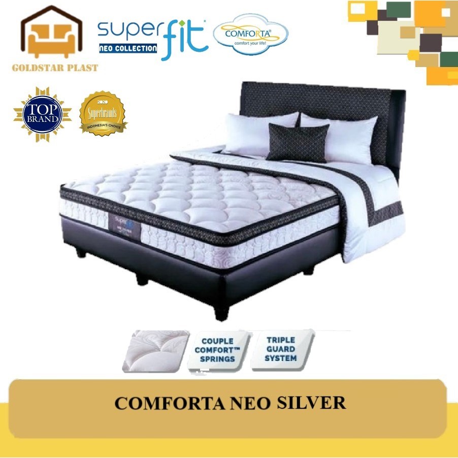Jual Spring Bed Comforta Superfit Neo Silver | Shopee Indonesia