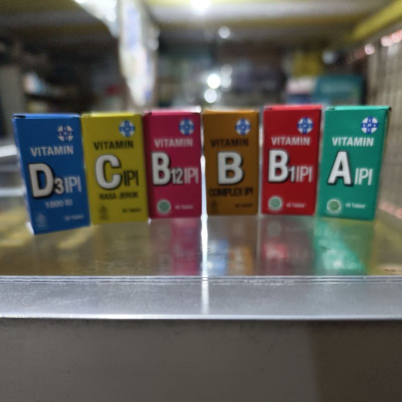 Jual vitamin ipi A ipi b1 ipi bcomplex ipi b12 ipi c ipi d3 1000iu ...