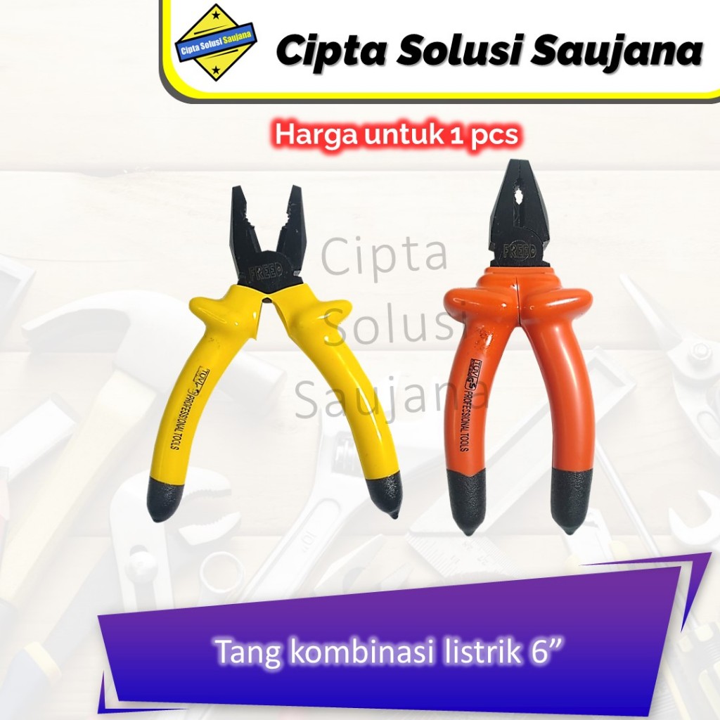 Jual FREED 6" TANG KOMBINASI LISTRIK 1000 V TANG ISOLATOR INSULASI PLN ...