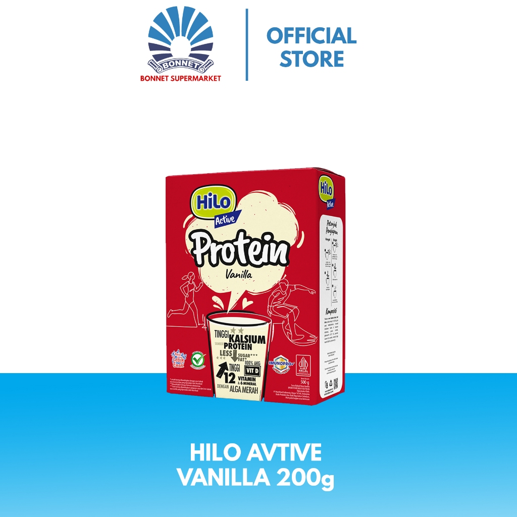 Jual HiLo Active Vanilla 200g - Susu Tinggi Kalsium Lebih Rendah Lemak ...