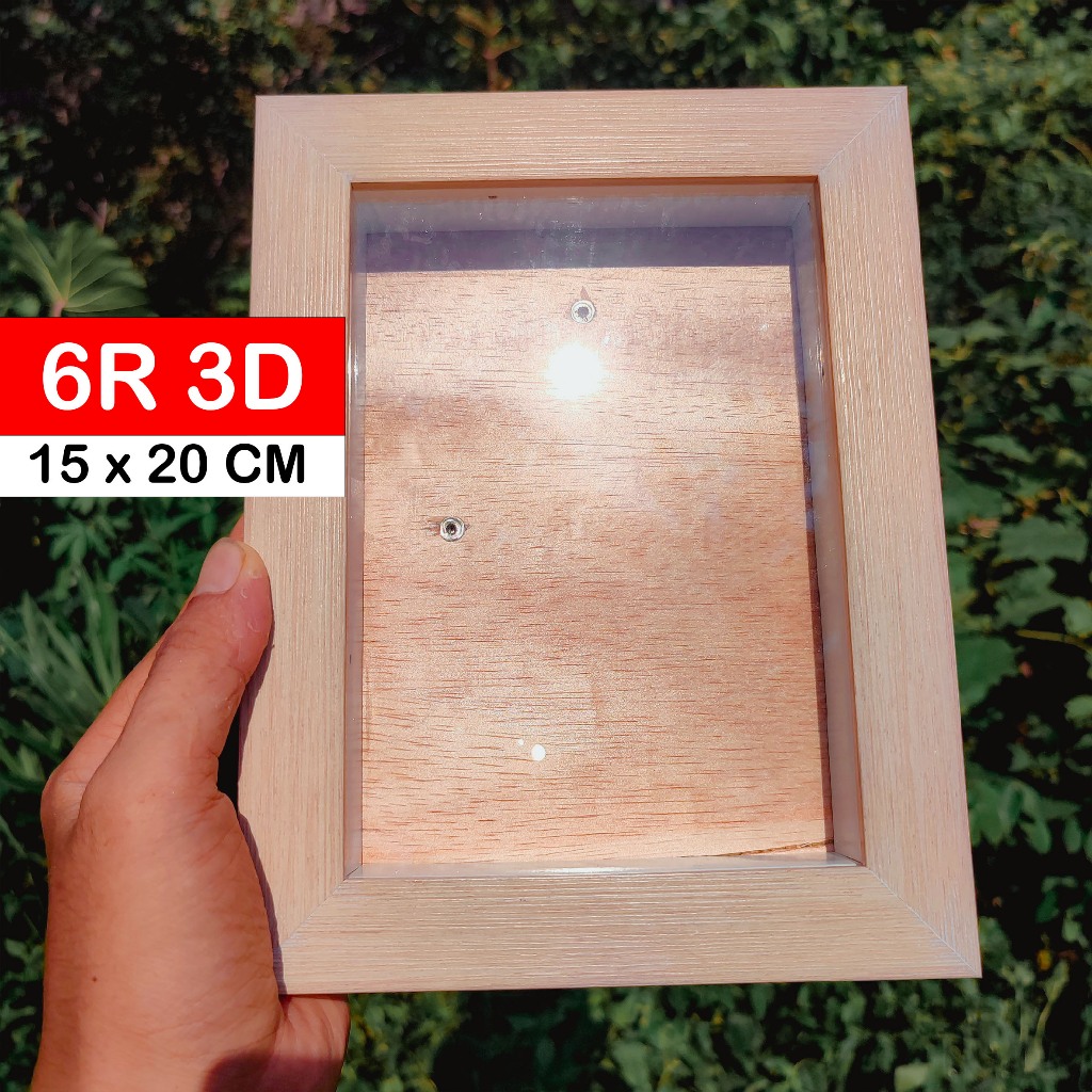 Jual BINGKAI 3D UKURAN 6R 15 X 20 / FRAME PIGURA 3D 6R SERAT KAYU CREAM / BINGKAI MAHAR | Shopee ...