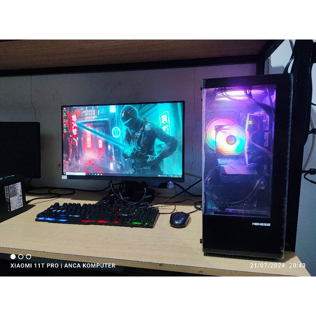 Jual PC GAMING fulset Core i5 10400f feat GIGABYTE RTX 2060 MONITOR MSI ...