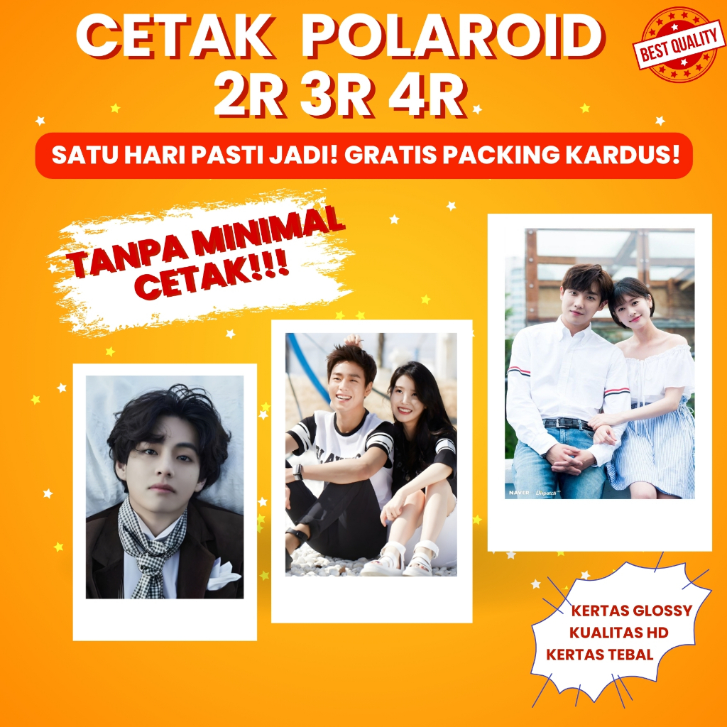 Jual Cetak Cuci Foto Polaroid 2R 3R 4R (TANPA MINIMAL) Palaroid Custom Glossy Photo Aesthetic ...