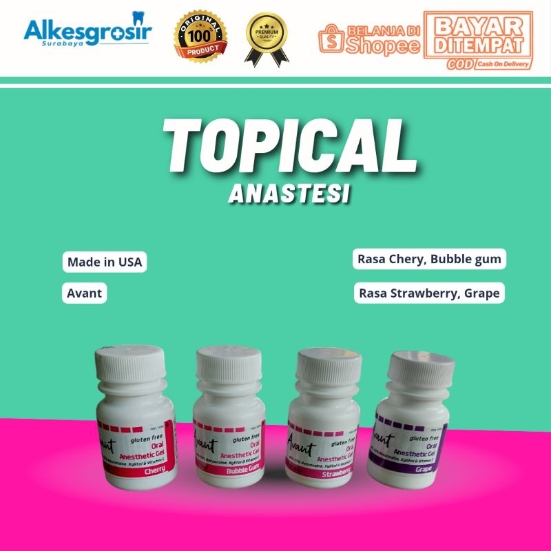 Jual Topical Anastesi AVANT USA Topikal Anasthesi Gigi Anak Dental Oral ...