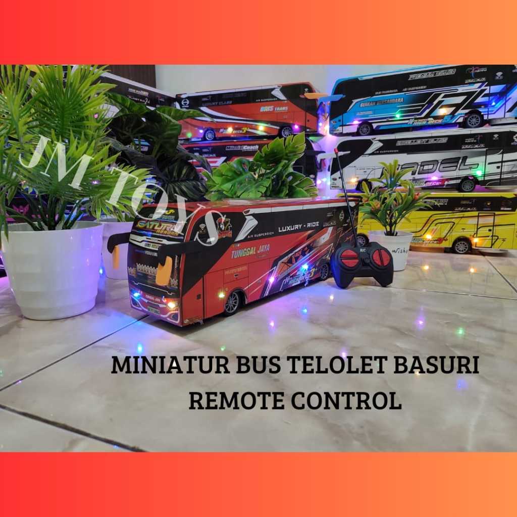 Jual MINIATUR BUS TELOLET BASURI REMOT CONTROL SATURN TUNGGAL JAYA ...