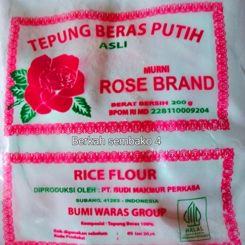 Jual Tepung beras rose band 200g | Shopee Indonesia