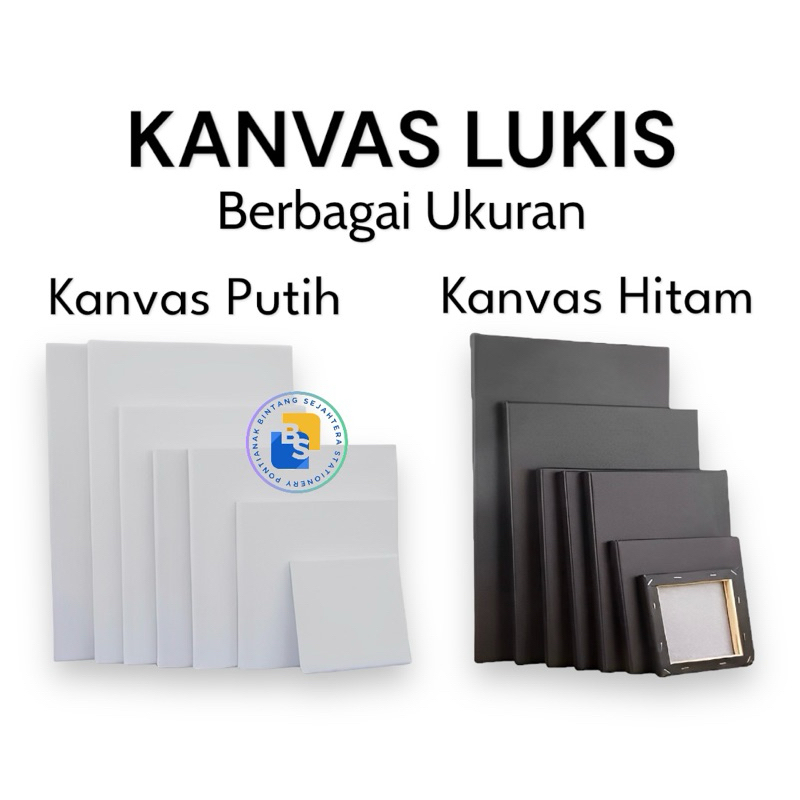 Jual Kanvas Lukis Basic uk 20x30 uk 30x30 Uk 30x40 Uk40x40 Uk40x60 ...