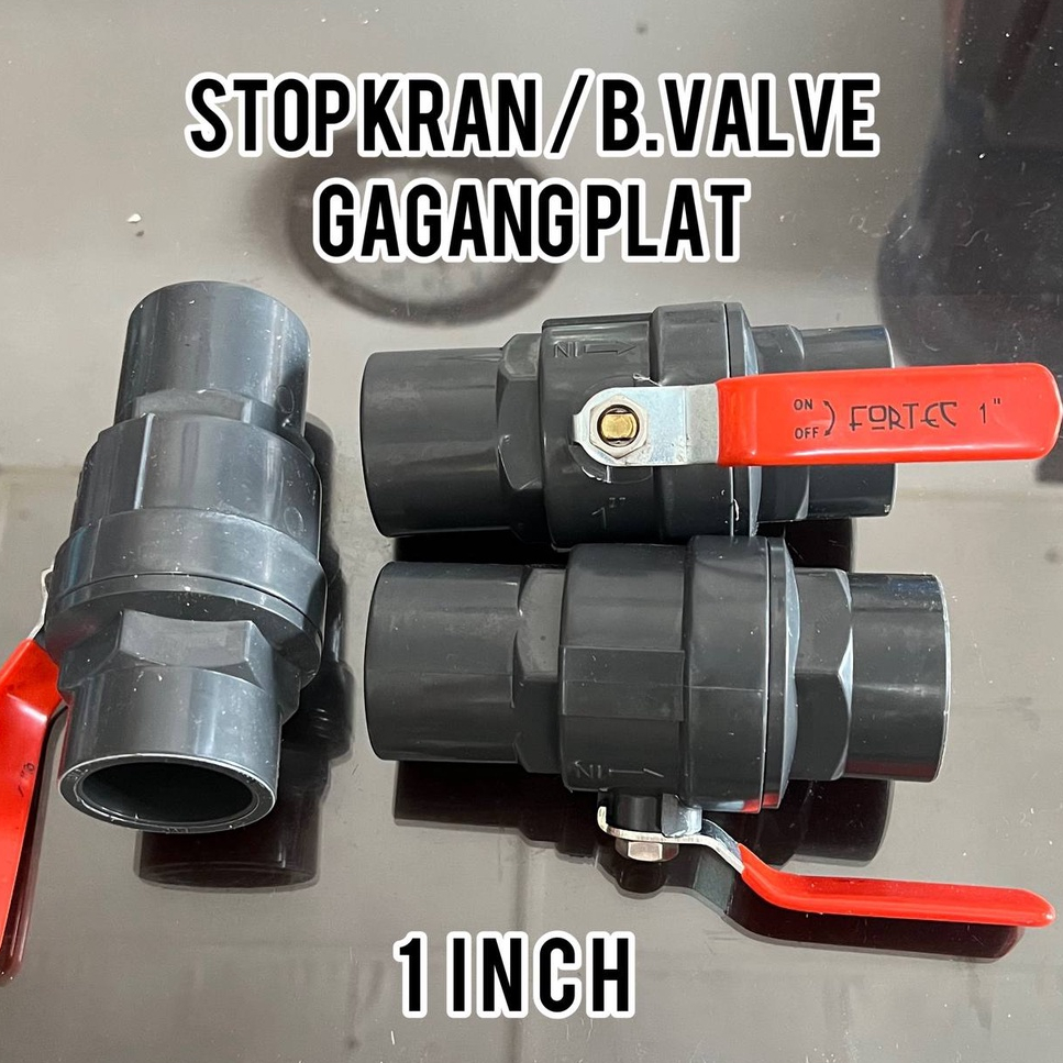 Jual Stop kran gagang plat besi 1 inch FORTEC CISAL - Ball valve PVC stop keran | Shopee Indonesia