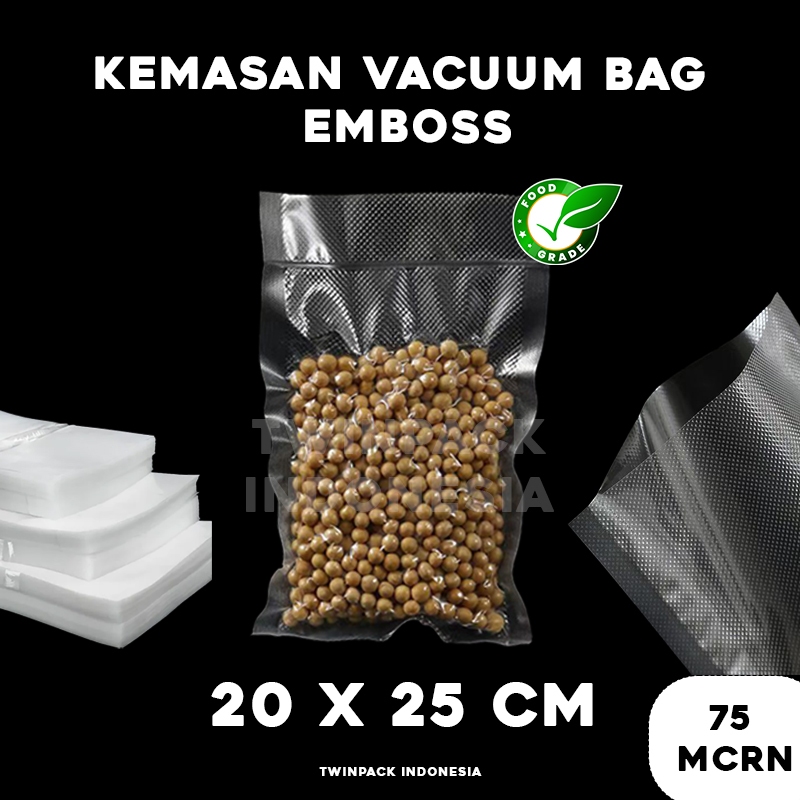 Jual Vacuum Bag Emboss 20x25 cm Kemasan Plastik Vakum Makanan bahan ...