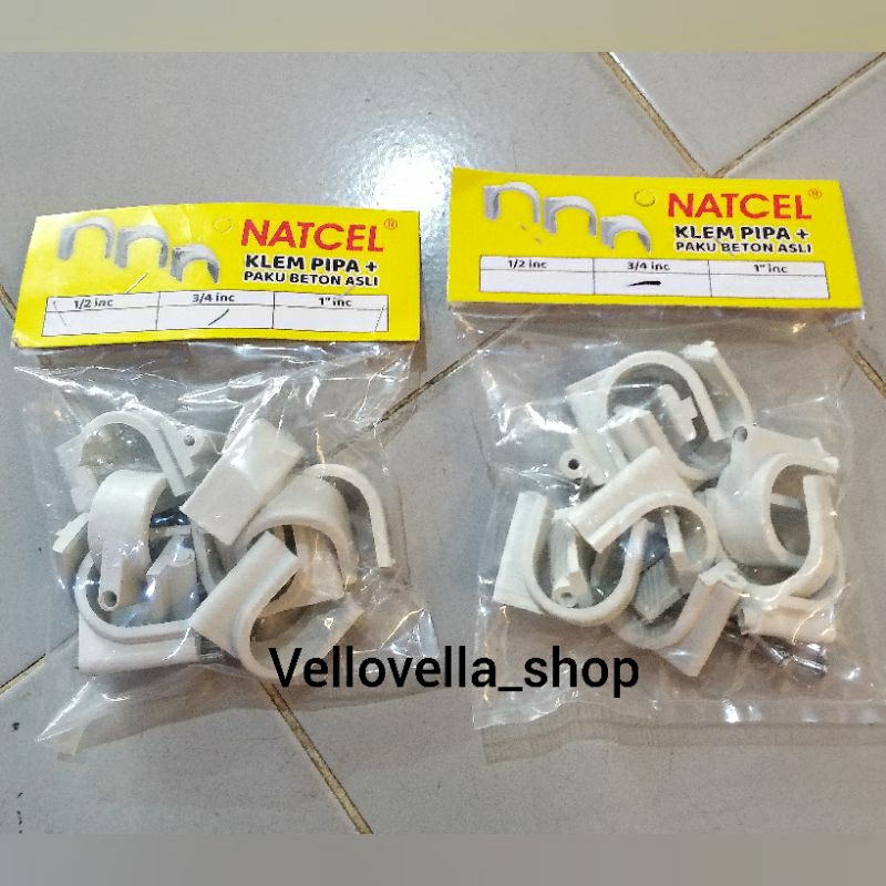 Jual 3/4 INCH Klem pipa pvc / klem pipa paralon + paku isi 10pc ...
