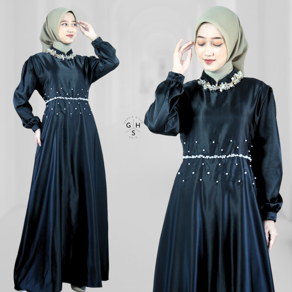 Jual BRINA DRESS MAXI GAUN PESTA BRIDESMAID ATASAN GAMIS WANITA SATIN ...