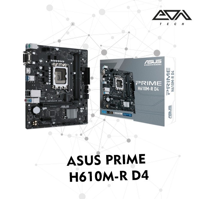 Jual ASUS PRIME H610M-R D4 MOTHERBOARD M-ATX LGA 1700 DDR4 (VGA/DVI/HDMI) | Shopee Indonesia