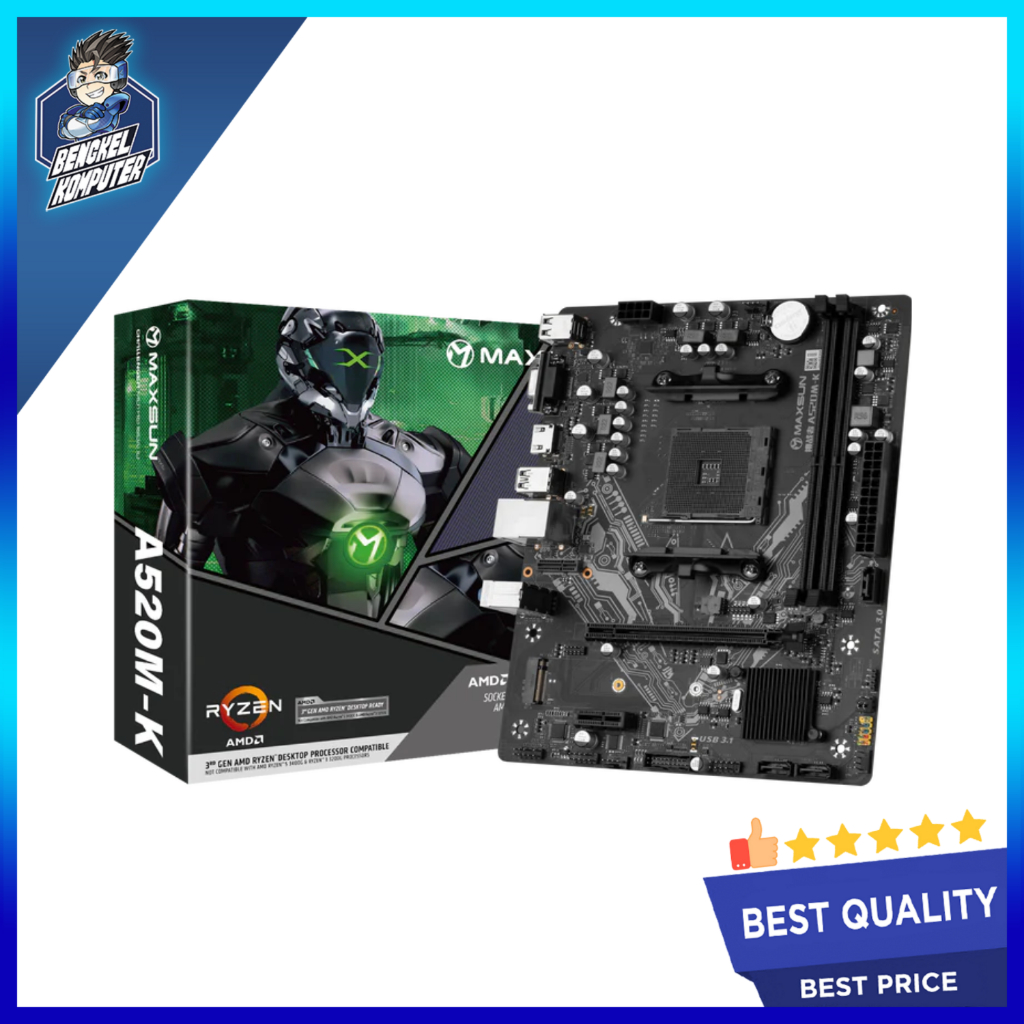 Jual MOTHERBOARD MAXSUN A520 M-K CHALLENGER | Shopee Indonesia