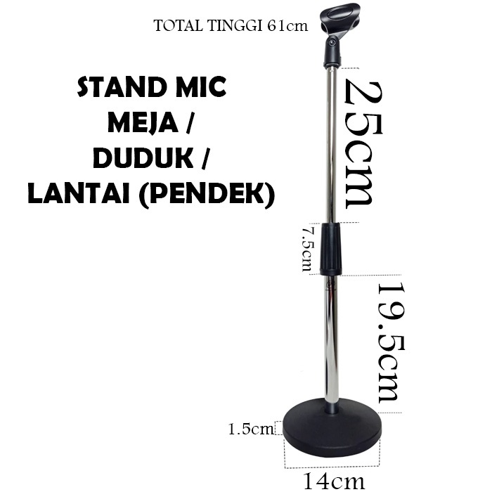 Jual Stand Mic Duduk Lantai Pendek Meja | Shopee Indonesia