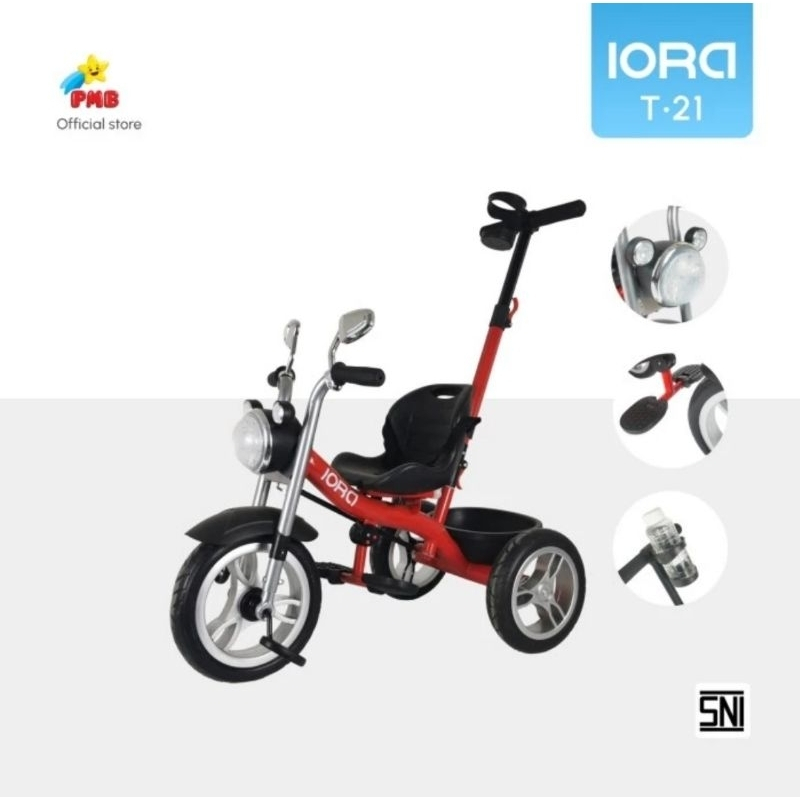 Jual SEPEDA RODA TIGA ANAK//TRICYCLE ANAK ADA DORONGAN,LAMPU DEPAN & MUSIK\\STROLLER BIKE IORA T ...