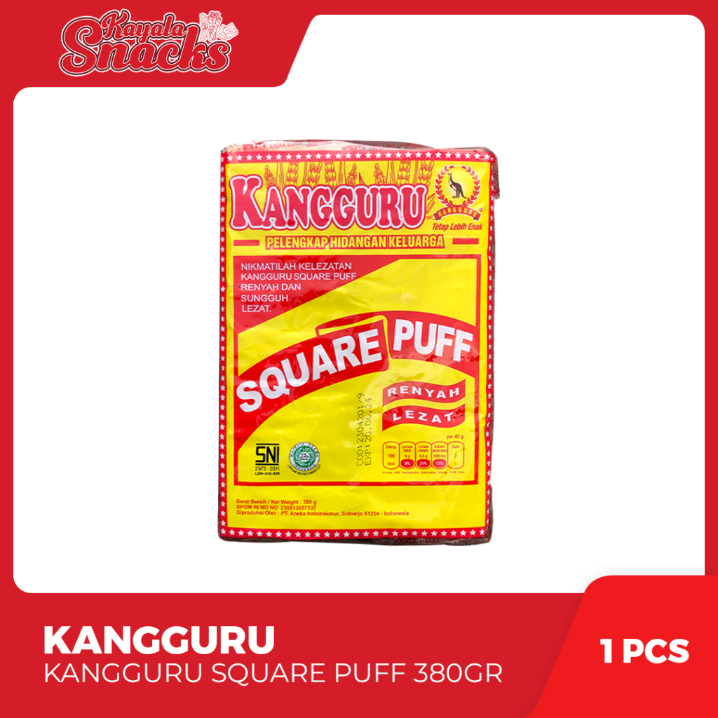 Jual KANGGURU Square Puff 380 gr - 1 Pack x 6 Pcs | Shopee Indonesia