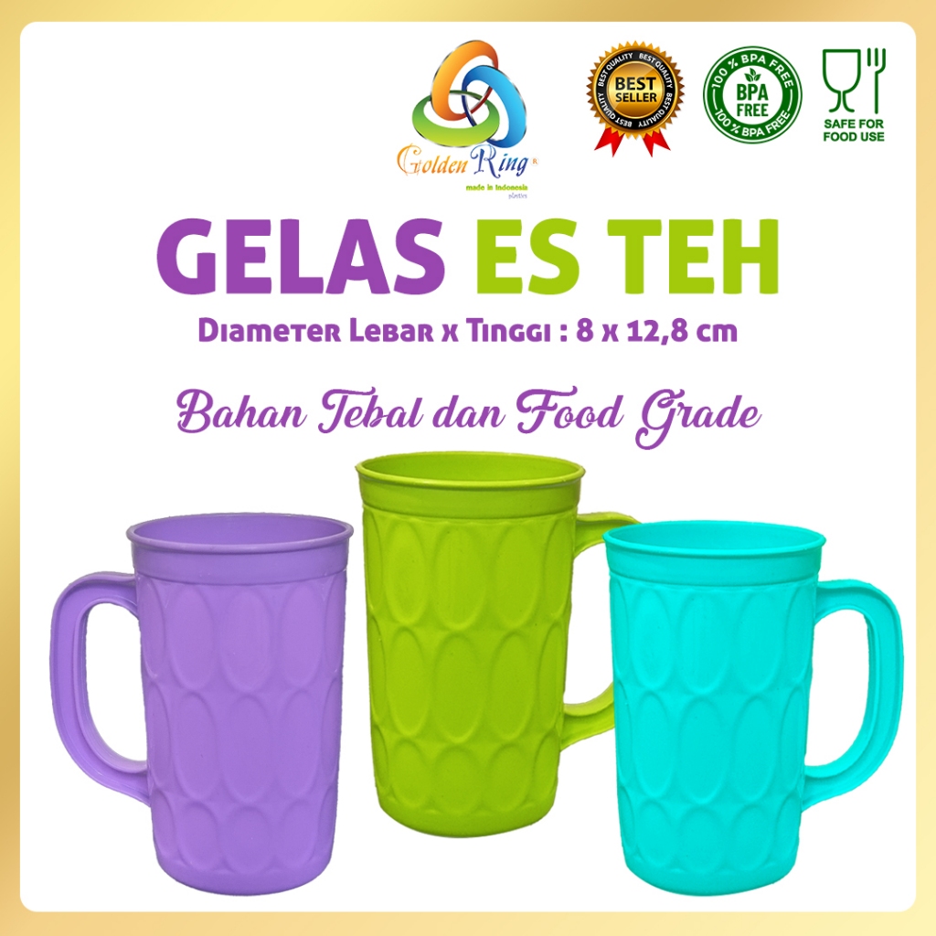 Jual ( 12 pcs ) Gelas Es Teh / Gelas Plastik / Gelas Murah / Gelas Es ...