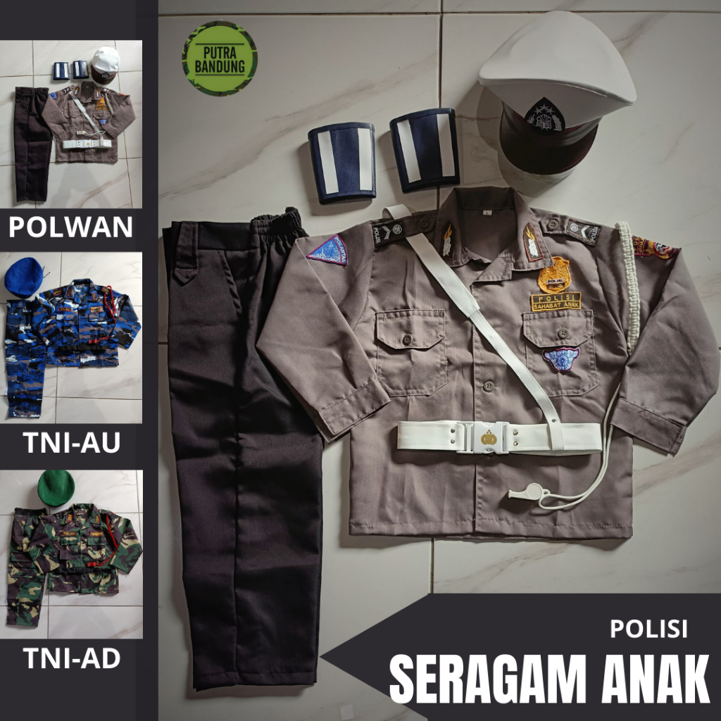 Jual Polisi Cilik / Seragam Anak Polisi / Seragam TNI Anak / Seragam ...