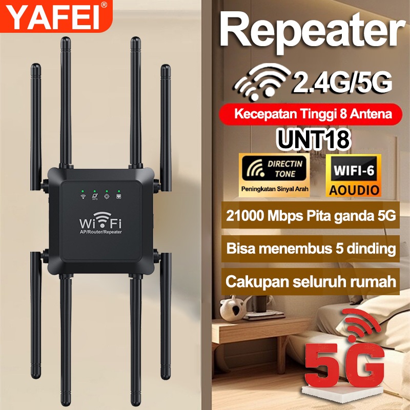 Jual 【8 Antena】Extender Wifi 1200Mbps/21000Mbps 2.4G dan 5G Sinyal WiFi Memperluas Wireless Wifi ...