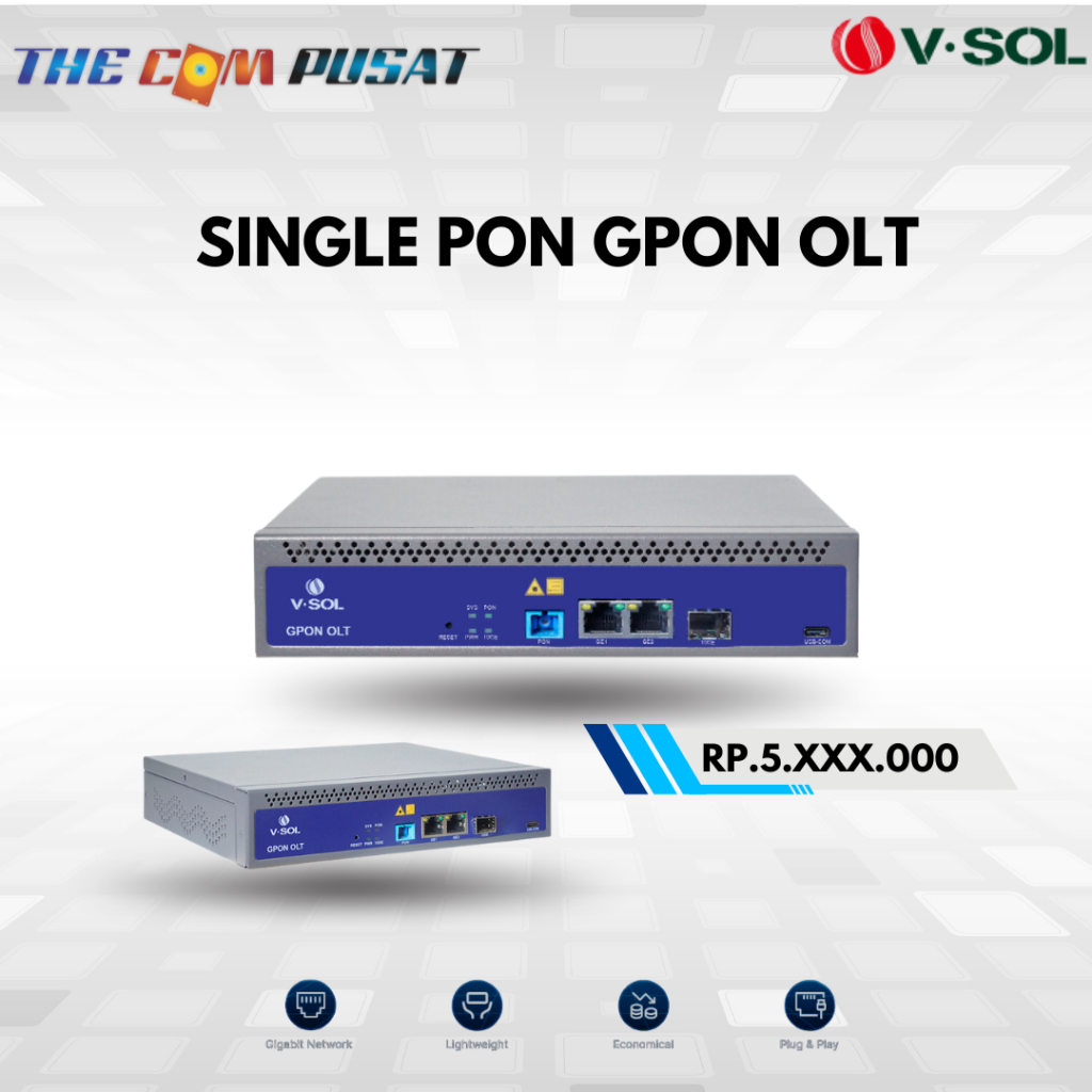 Jual Vsol GPON Olt V1600GS Single Port 1 PON Mini Single Port Mini Single-Port Mini GponOLT ...