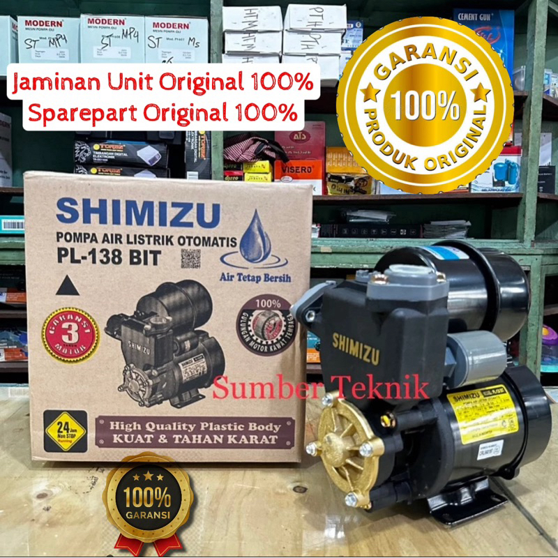 Jual Pompa Air Shimizu PL 138 Bit Otomatis Original 100% | Shopee Indonesia